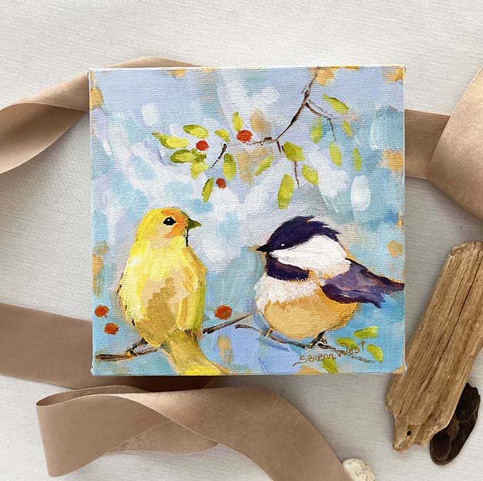 Tiny Bird Paintings – serenafineart