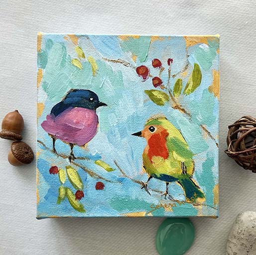 Tiny Bird Paintings – serenafineart