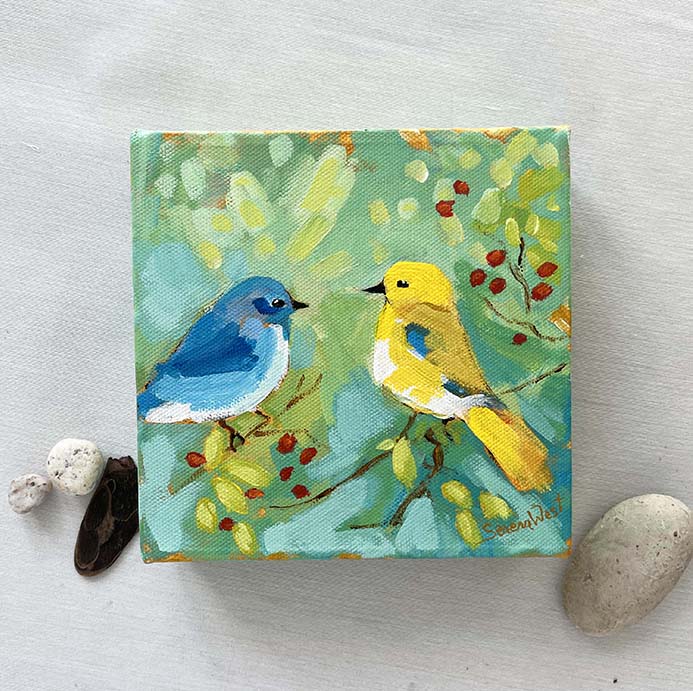 Tiny Bird Paintings – serenafineart